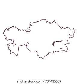 Crete Island Vector Map Line Contour Stock Vector (Royalty Free) 224564908