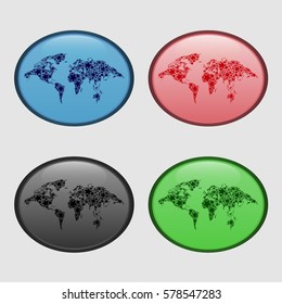 1,239 Oval World Map Images, Stock Photos & Vectors | Shutterstock