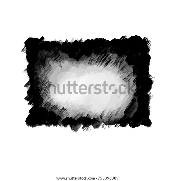 Abstract Paint Splatter Frame Black White Stock Vector (Royalty Free ...
