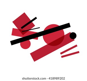 Abstract Painting Constructivism Art Style Abstract Stock Vector ...