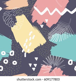 Abstract Painting Seamless Pattern Ink Element Stock Vector (Royalty ...