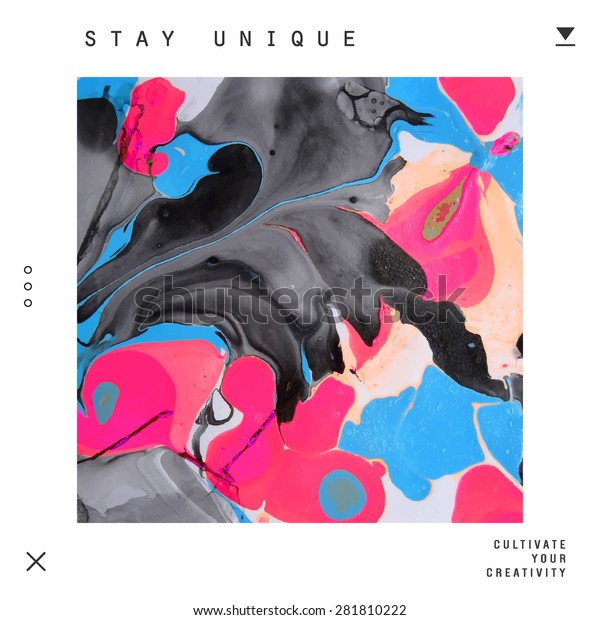 Abstract Painting Template Handmade Texture Stock Vector (Royalty Free ...