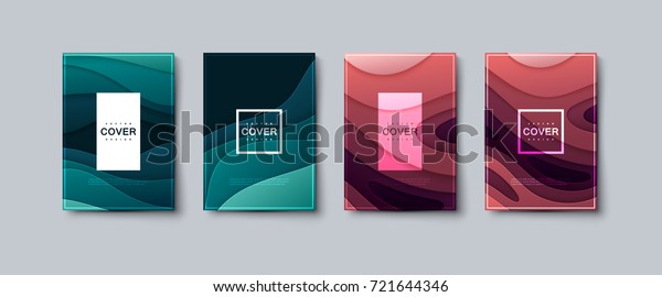 Abstract Paper Cut Cover Design Vector Stock Vector (Royalty Free ...