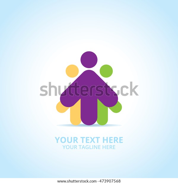Abstract Partnership Logo Design Concept Emblem Stock Vector (Royalty ...