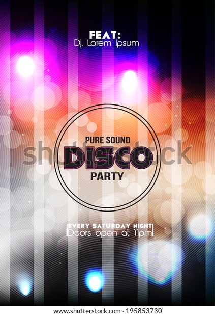 Abstract Party Flyer Background Template Vector Stock Vector (Royalty ...