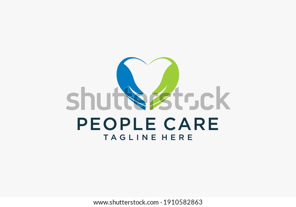 Abstract People Care Logo Human Icon Stock Vector (Royalty Free ...