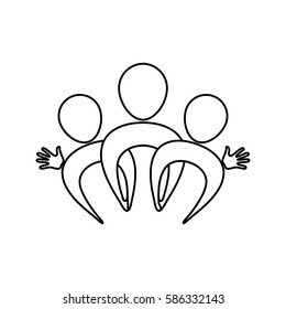 Abstract People Symbol Icon Vector Illustration Stock Vector (Royalty ...