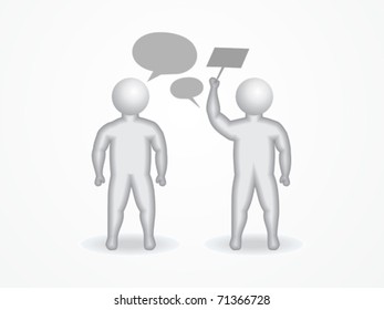 Abstract People Talking Vector Illustration Stock Vector (Royalty Free ...