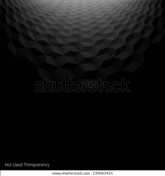 Abstract Perspective Black Background 3d Cubes Stock Vector (Royalty ...