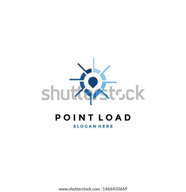 Abstract Pin Point Load Logo Template Stock Vector (Royalty Free ...