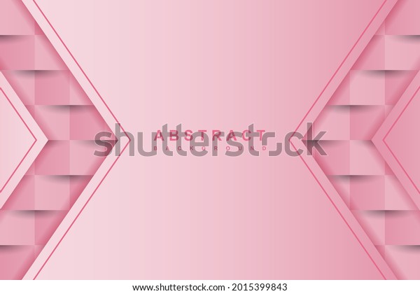 Abstract Pink Background 3d Paper Art Stock Vector (Royalty Free ...