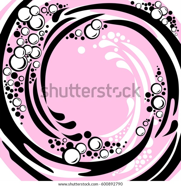 Abstract Pink Bubbles Background Water Splash Stock Vector (Royalty ...