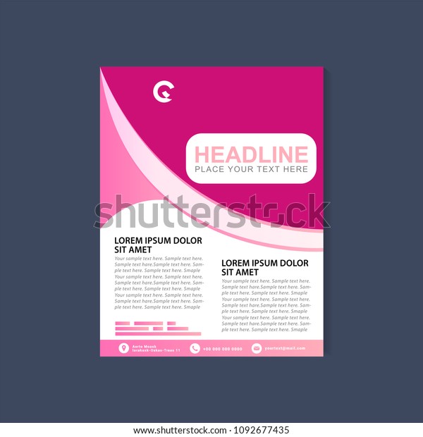 Abstract Pink Flyer Design Background Vector Stock Vector (Royalty Free ...