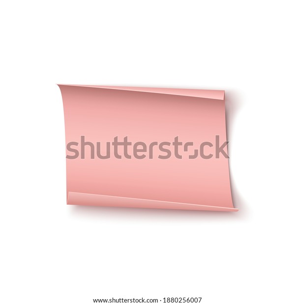 Abstract Pink Paper Banner Isolated On Stock Vector (Royalty Free ...