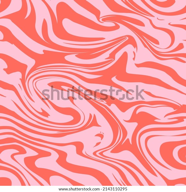 Abstract Pink Psychedelic Waves Print Background Stock Vector (Royalty ...