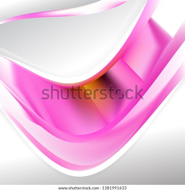 Abstract Pink White Background Design Template Stock Vector (Royalty ...