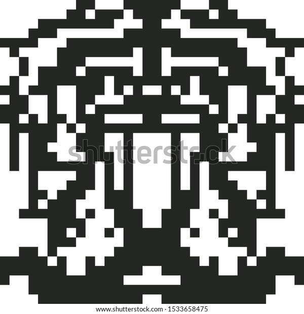 Abstract Pixel Monochrome Pattern Great Mobile Stock Vector (Royalty ...