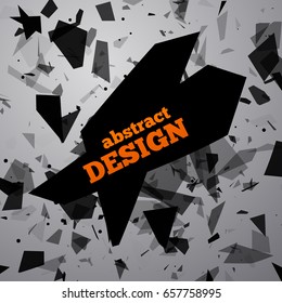 Abstract Polygon Explosion Background Business Presentation: vector de ...