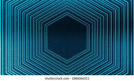 Abstract Polygon Line Technology Backgroundwarp Expanding Stock Vector ...