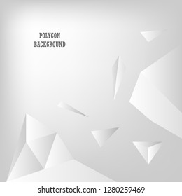 Abstract Polygon White Grey Background Stock Vector (Royalty Free ...