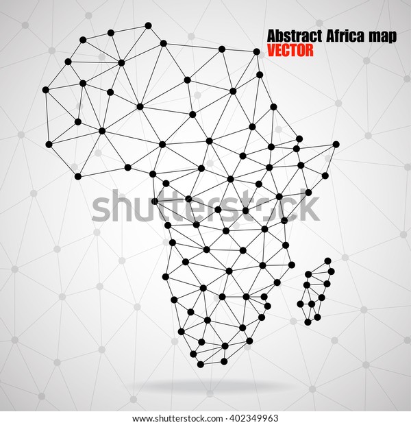 Abstract Polygonal Africa Map Dots Lines Stock Vector (Royalty Free ...