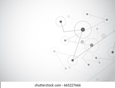 Abstract Connecting Dots Lines Connection Science Stock Vector (Royalty ...
