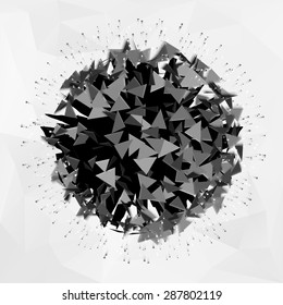 678 3d triangles sphere explosion Images, Stock Photos & Vectors ...