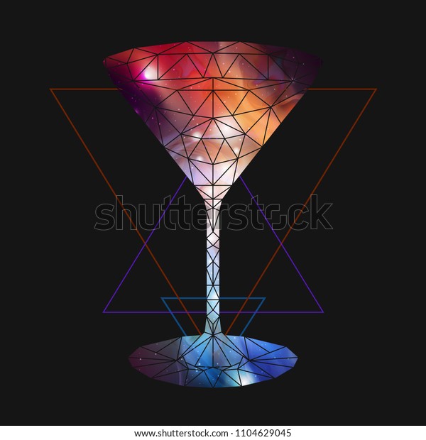 Abstract Polygonal Triangle Cocktail Open Space Stock Vector (Royalty ...