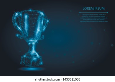 Abstract Polygonal Trophy Cup Low Poly Stock Vector (Royalty Free ...