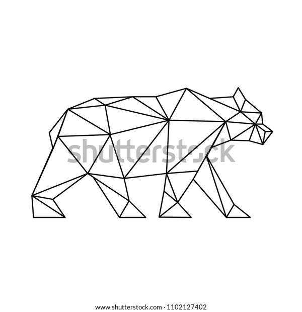 Abstract Polygons Bear Stock Vector (Royalty Free) 1102127402 ...