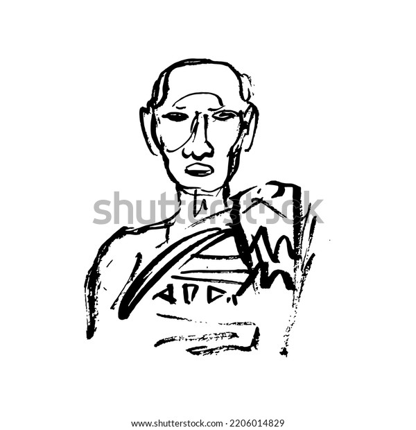 Abstract Portrait African Man Tribe National Stock Vector (Royalty Free ...