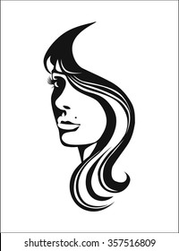 Abstract Portrait Girl Stock Vector (Royalty Free) 357516809 | Shutterstock