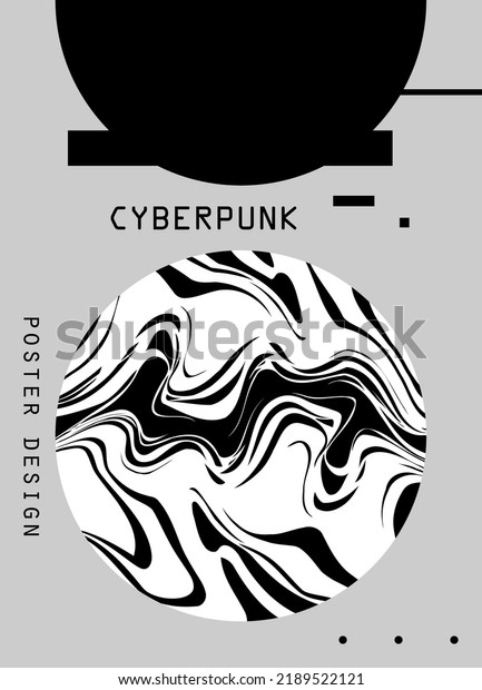 Abstract Poster Cyberpunk Style Your Banner Stock Vector (Royalty Free ...