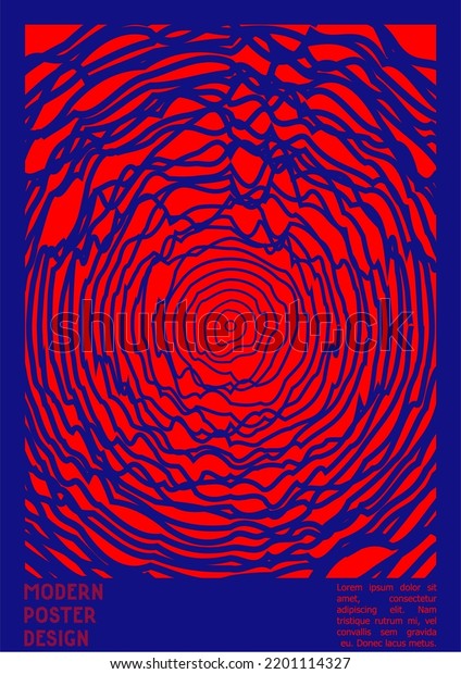 Abstract Poster Design Optical Illusion Effect Stock Vector (Royalty ...