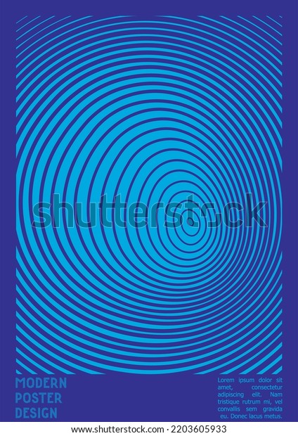 Abstract Poster Design Optical Illusion Effect Stock Vector (Royalty ...