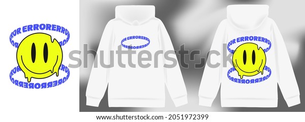 Abstract Poster Drip Smile Error Stylish Stock Vector (Royalty Free ...