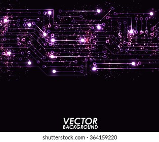 Abstract Purple Digital Technology Background Vector Stock Vector ...