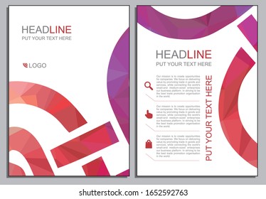 Abstract Purple Elements Cover Page Design Stock Vector (Royalty Free ...