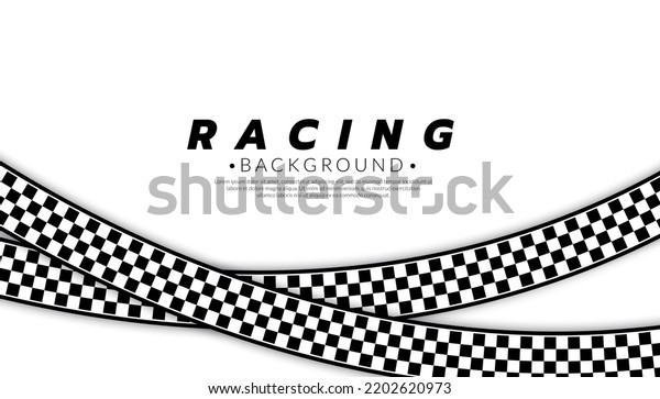 Abstract Racing Background Checkered Curve Flag Stock Vector (Royalty ...