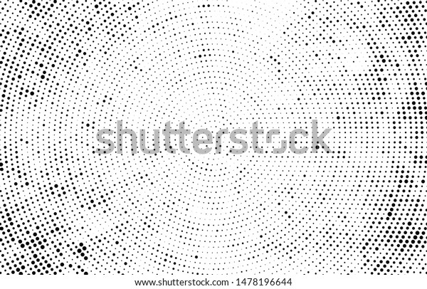 Abstract Radial Halftone Texture Monochrome Background Stock Vector ...