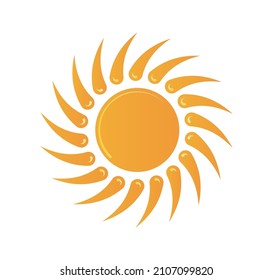 Abstract Radiant Sun Vector Illustration Stock Vector (Royalty Free ...