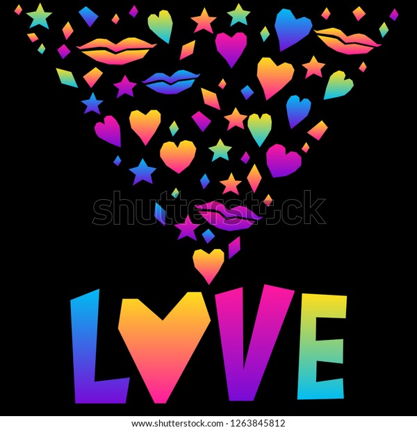 Abstract Rainbow Card Background Modern Pattern Stock Vector (Royalty ...