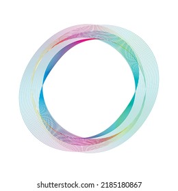 Abstract Rainbow Circle Wave Frame Background Stock Vector (Royalty ...