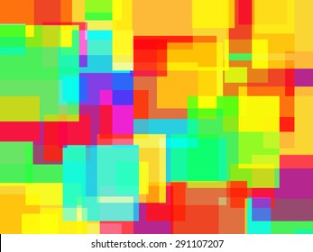 Abstract Rainbow Colors Squares Shattered Effect Stock Vector (Royalty ...