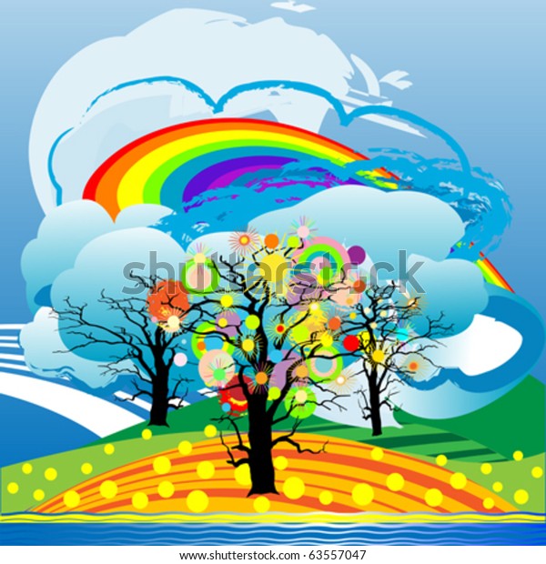 Abstract Rainbow Composition Stock Vector (Royalty Free) 63557047 ...
