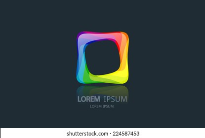 Abstract Rainbow Logo Vector Logotype Design Stock Vector (Royalty Free ...