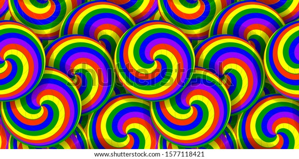 Abstract Rainbow Seamless Pattern Color Spectrum Stock Vector (Royalty ...