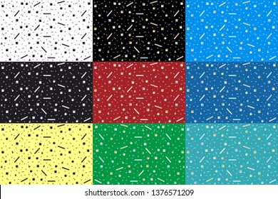 Abstract Random Colorful Geometric Shapes Set Stock Vector (Royalty ...