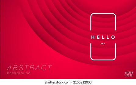 Abstract Red 3d Shapes Geometry Lines Stock Vector (Royalty Free ...