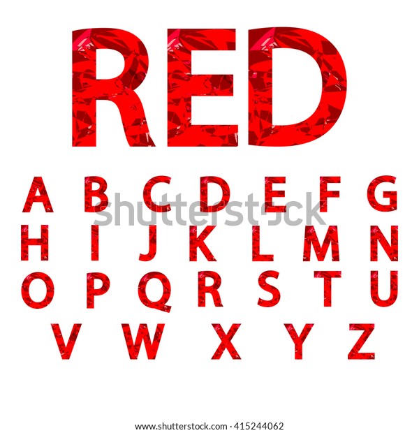 Abstract Red Alphabet Letters Design Font Stock Vector (Royalty Free ...